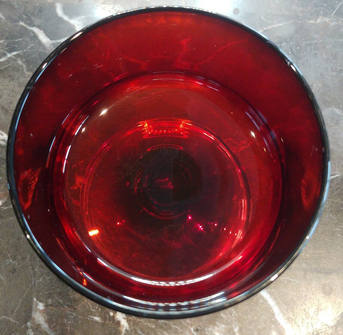 Luminarc Arcoroc Ruby Red Serving Bowls, Red Glass Cups, Made in France ...