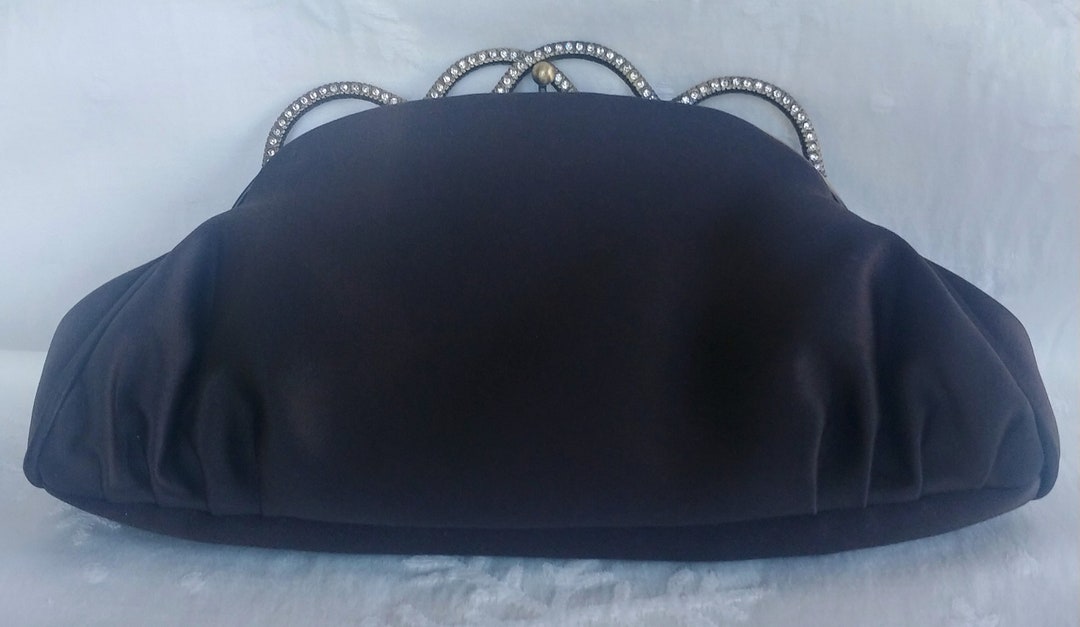 Vintage Arnold Churgin Brown Clutch: Diamante Evening Bag - Etsy
