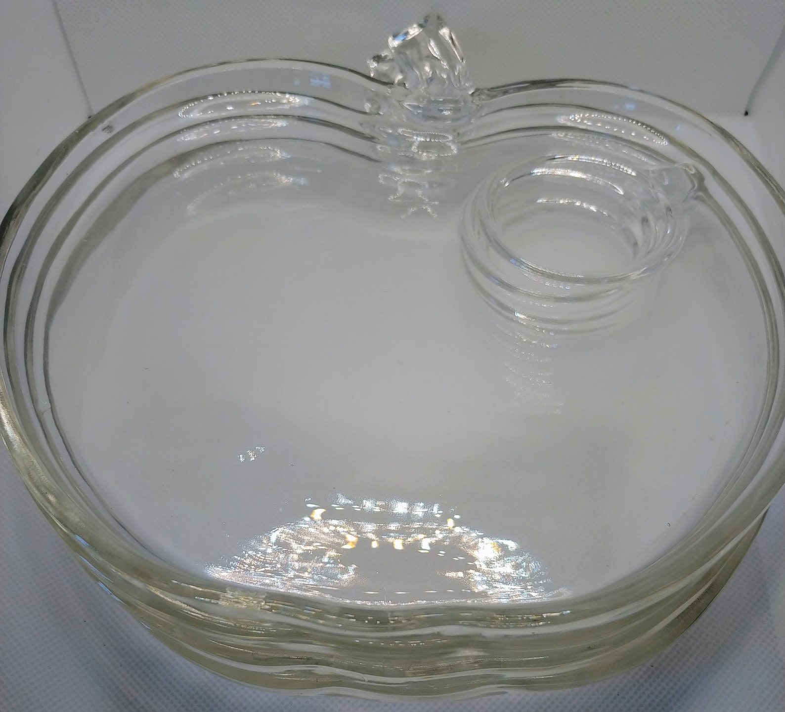 Vintage Apple Glass Serving Dish, Mid Century Apple Plate, Collection ...