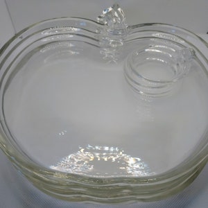 Vintage Apple Glass Serving Dish, Mid Century Apple Plate, Collection ...