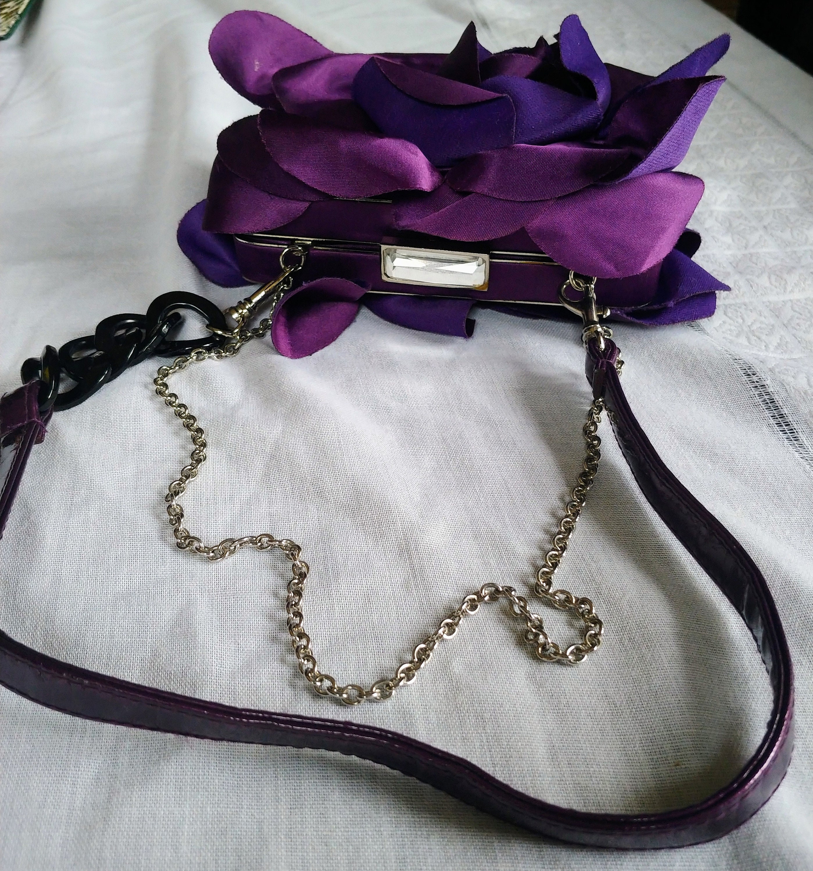 Vintage Purple Fancy Satin Purse SR Squared by Sondra Roberts, Fancy ...