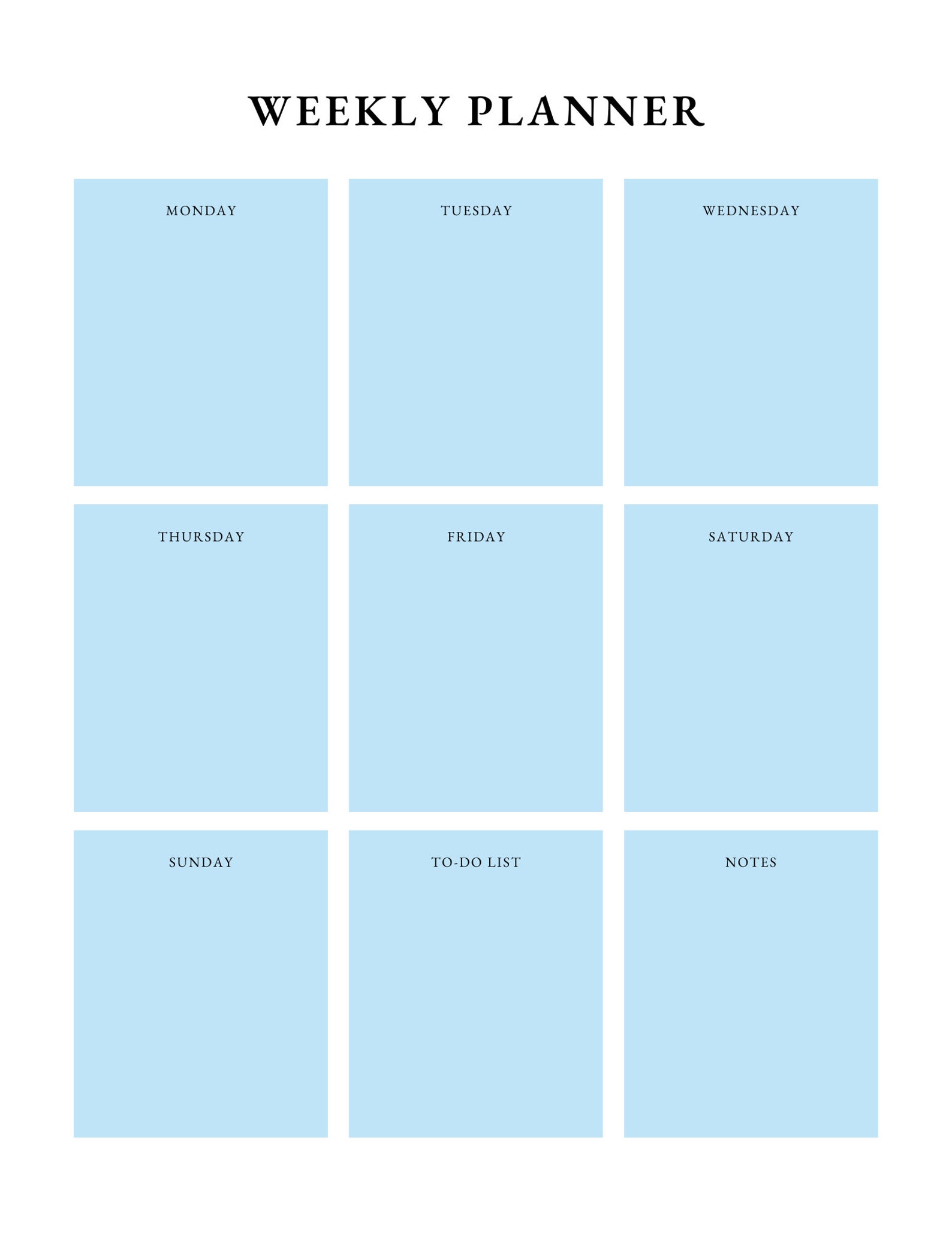 Blue Weekly Planner Notebook - Etsy