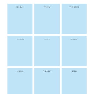 Blue Weekly Planner Notebook - Etsy