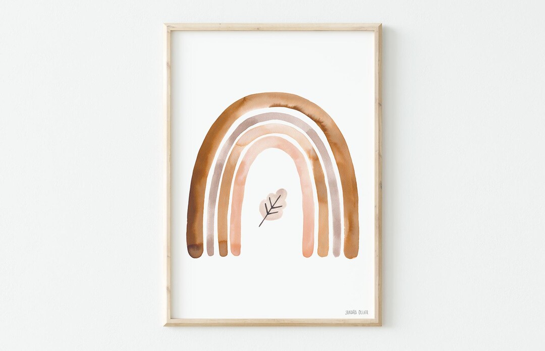 Boho Rainbow Poster for Childrens and Baby Room Decoration in ...