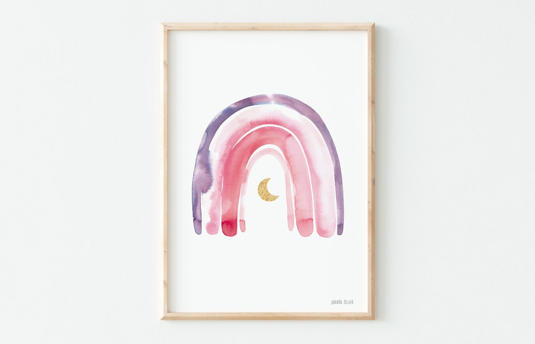 Boho Rainbow Poster for Childrens Room Decoration in - Etsy