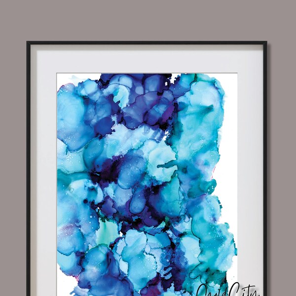 Alcohol Ink Print - Etsy