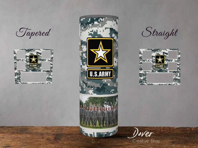 U.S Army Photo Tumbler Wrap Army Veteran Photo Tumbler - Etsy