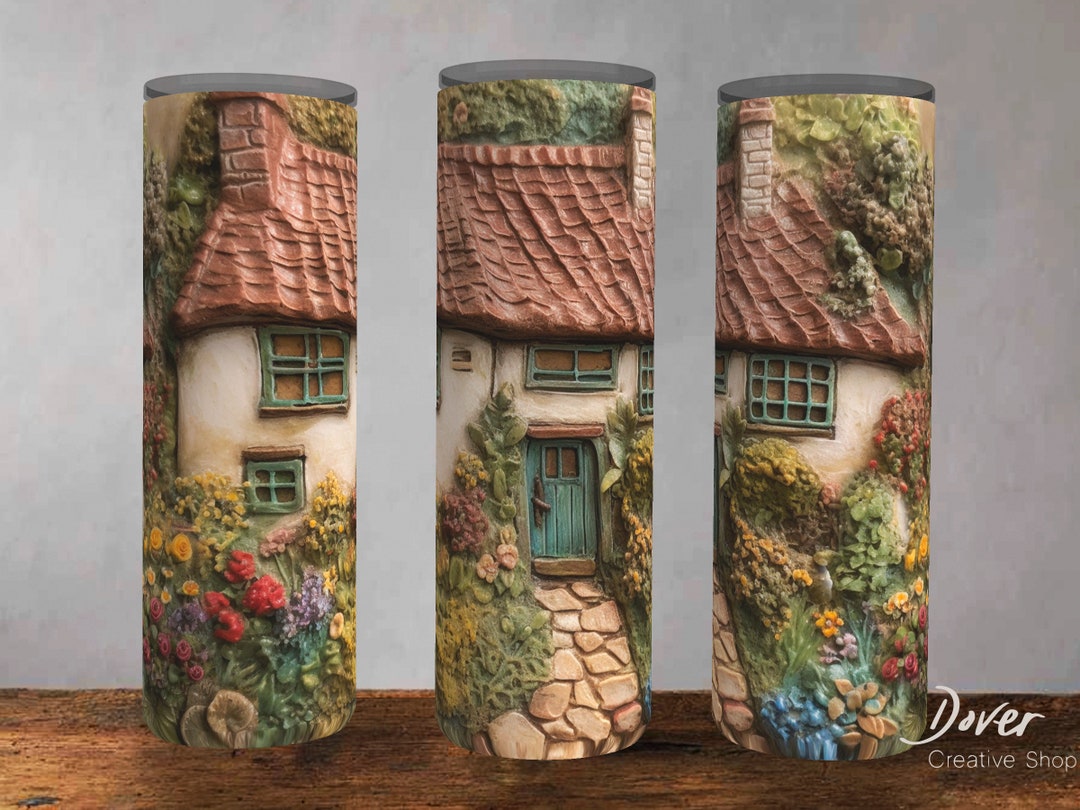 Seamless 3D English Cottage Template | Botanical, Cottagecore, Cozy ...