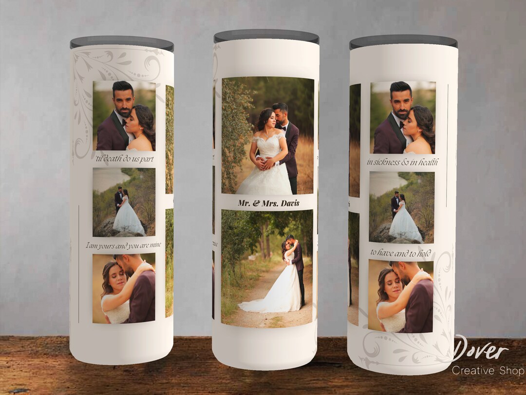 Beige Neutral Mr & Mrs Tumbler Template | Wedding | Engagement Tumbler ...