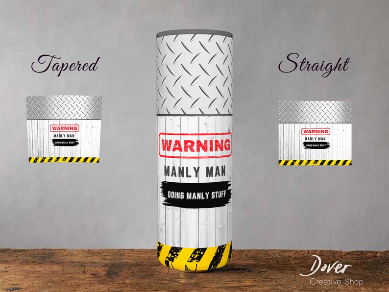 Manly Tumbler Wrap Manly Tumbler Template Gift for Him - Etsy