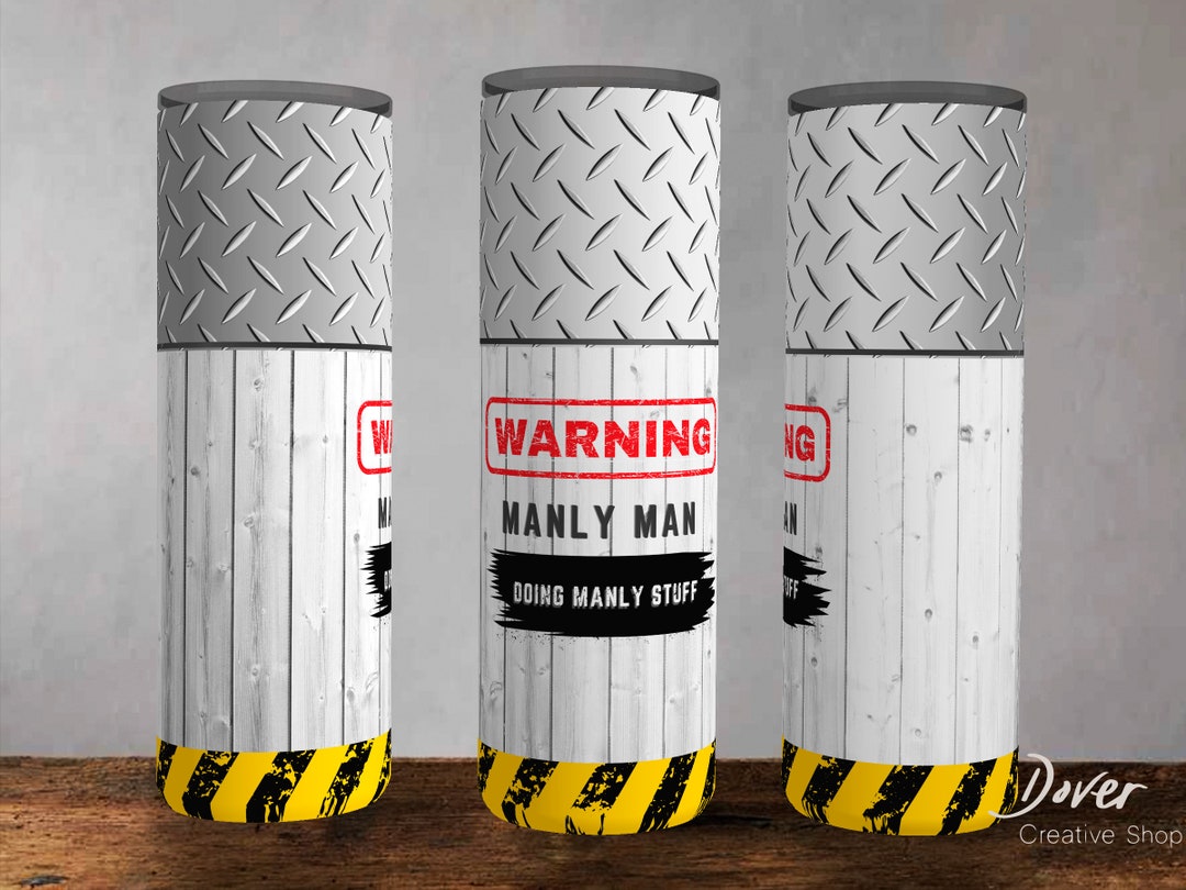 Manly Tumbler Wrap | Manly Tumbler Template | Gift for Him, Father's ...
