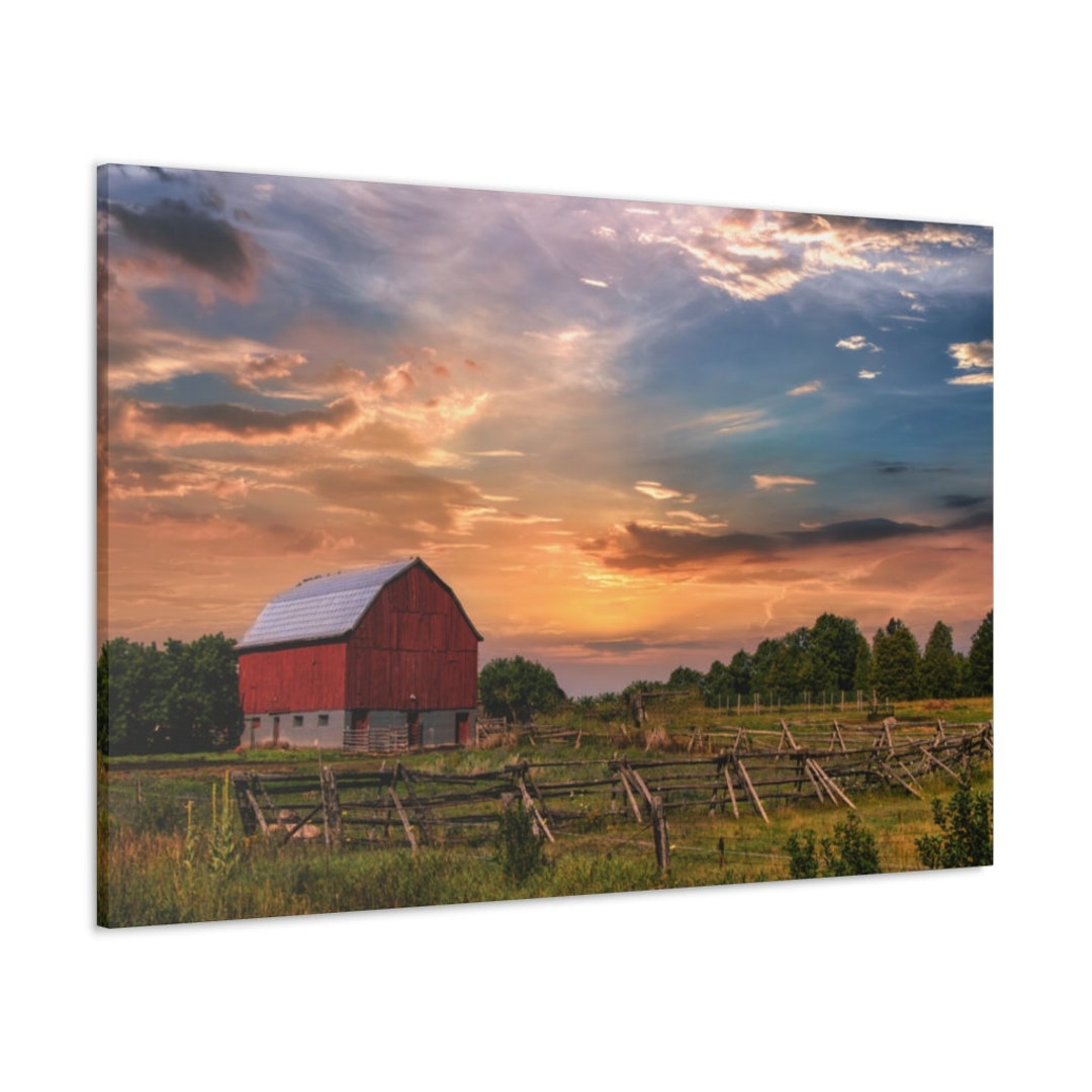 Barn Canvas Wall Art, Farm Barn for Home and Office - Etsy