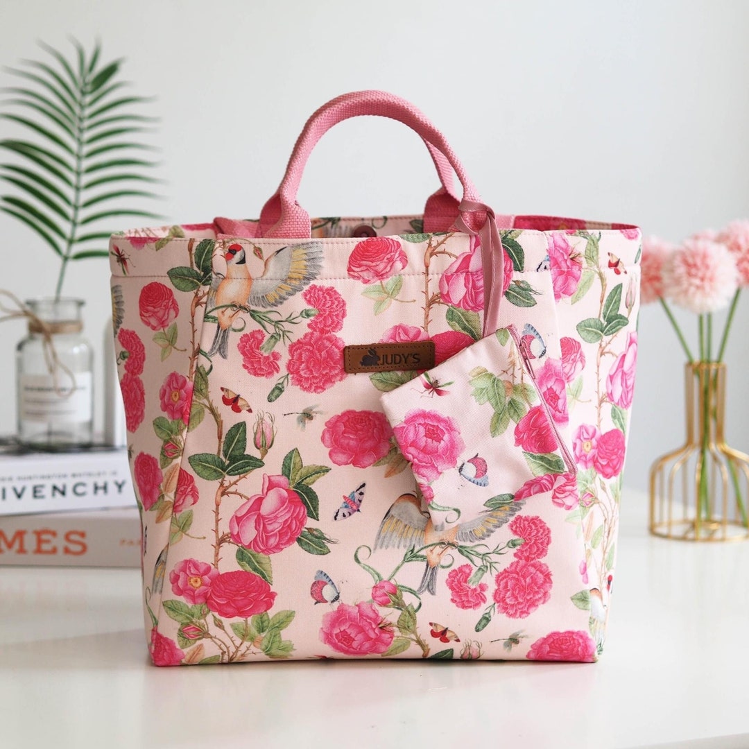 Handmade Flowers Bag Premium Shopping Bag 2 Styles in One - Etsy.de
