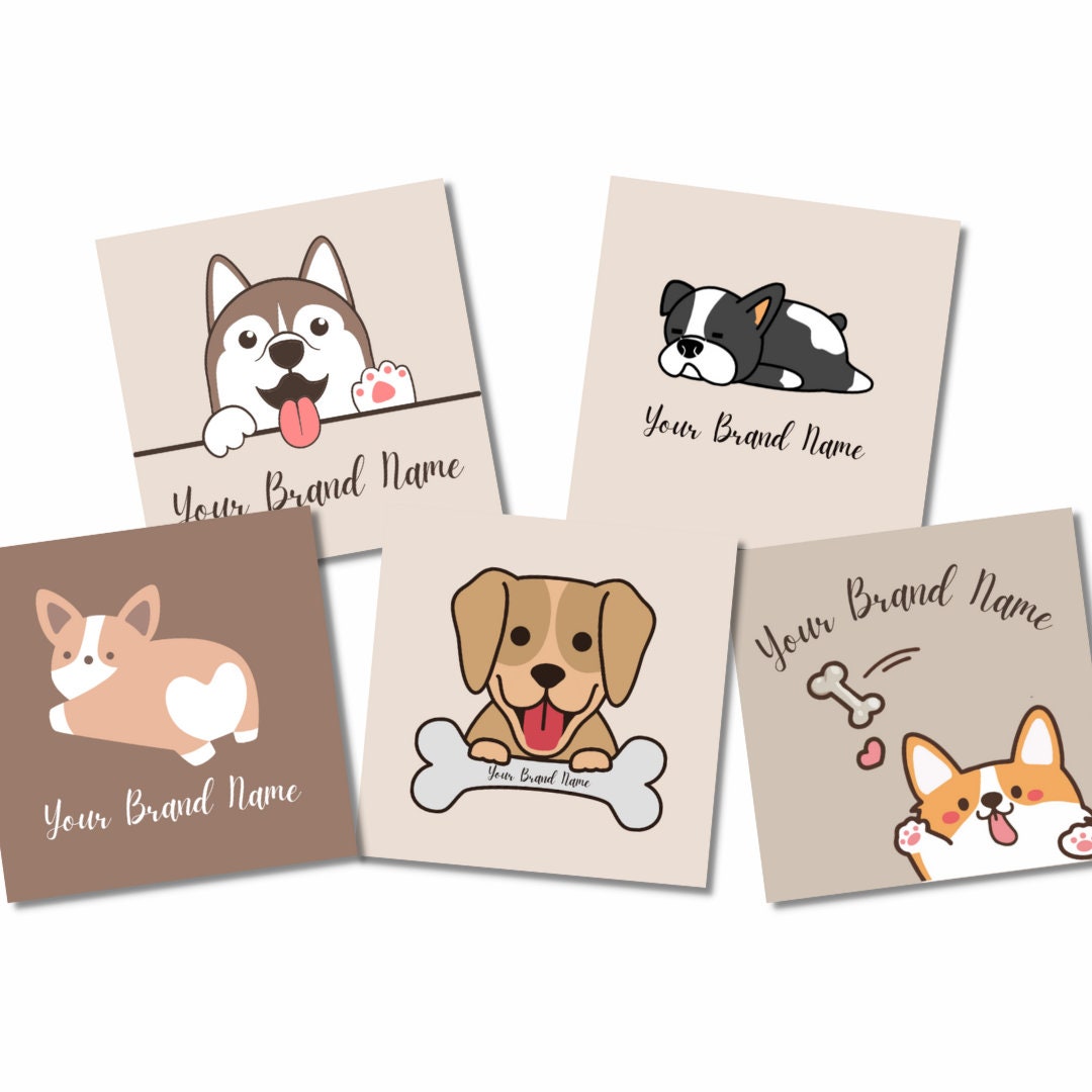 5 X Custom Dog Logos Pet Logos for Small Business Bundle - Etsy