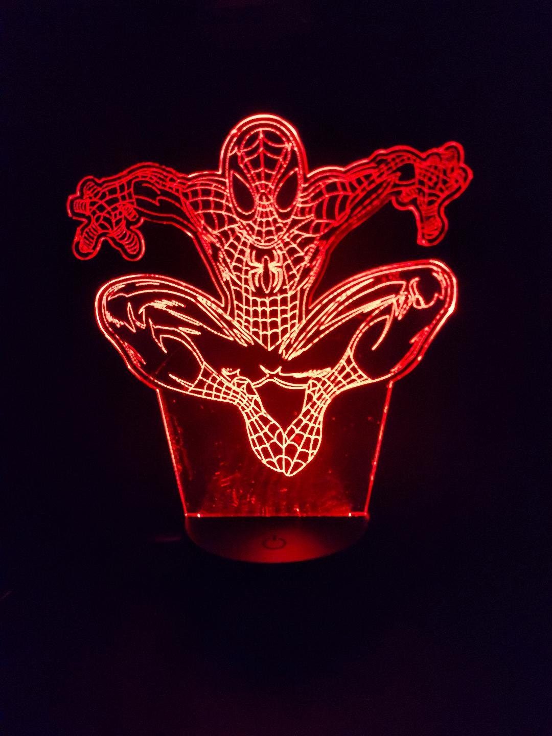Spiderman LED Light Nightlight Acrylic Lamp Multi-colored - Etsy UK