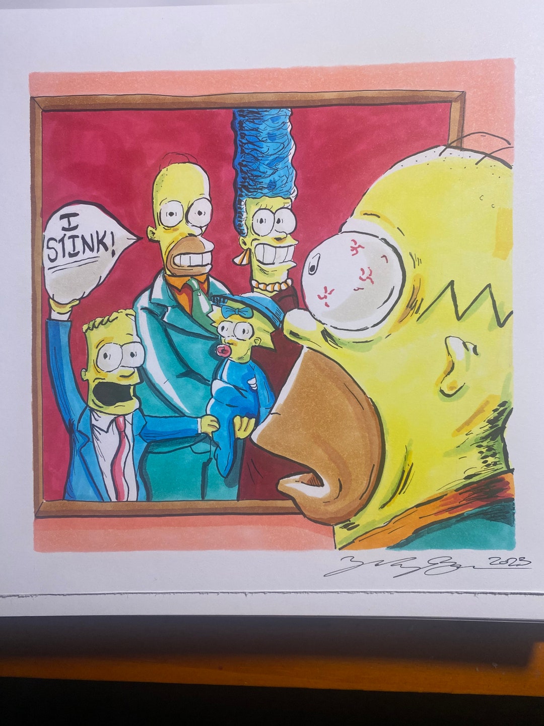 The Simpsons Marker Drawing 1/1 (hand-drawn) - Etsy