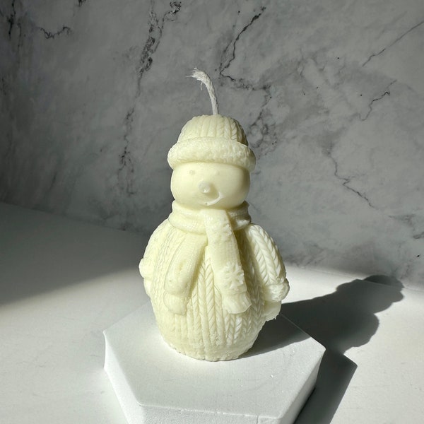 Snowman Candle - Etsy