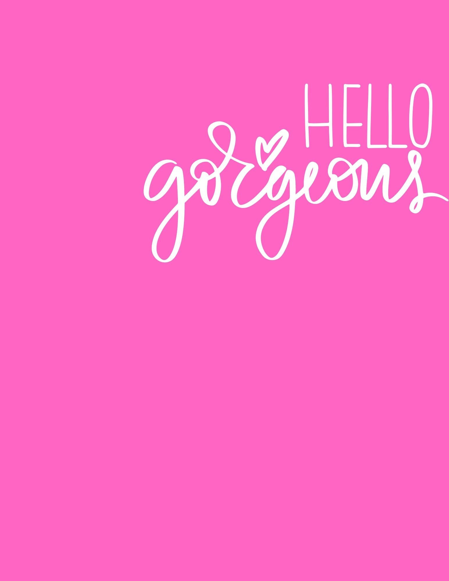Hello Gorgeous Cover - Etsy