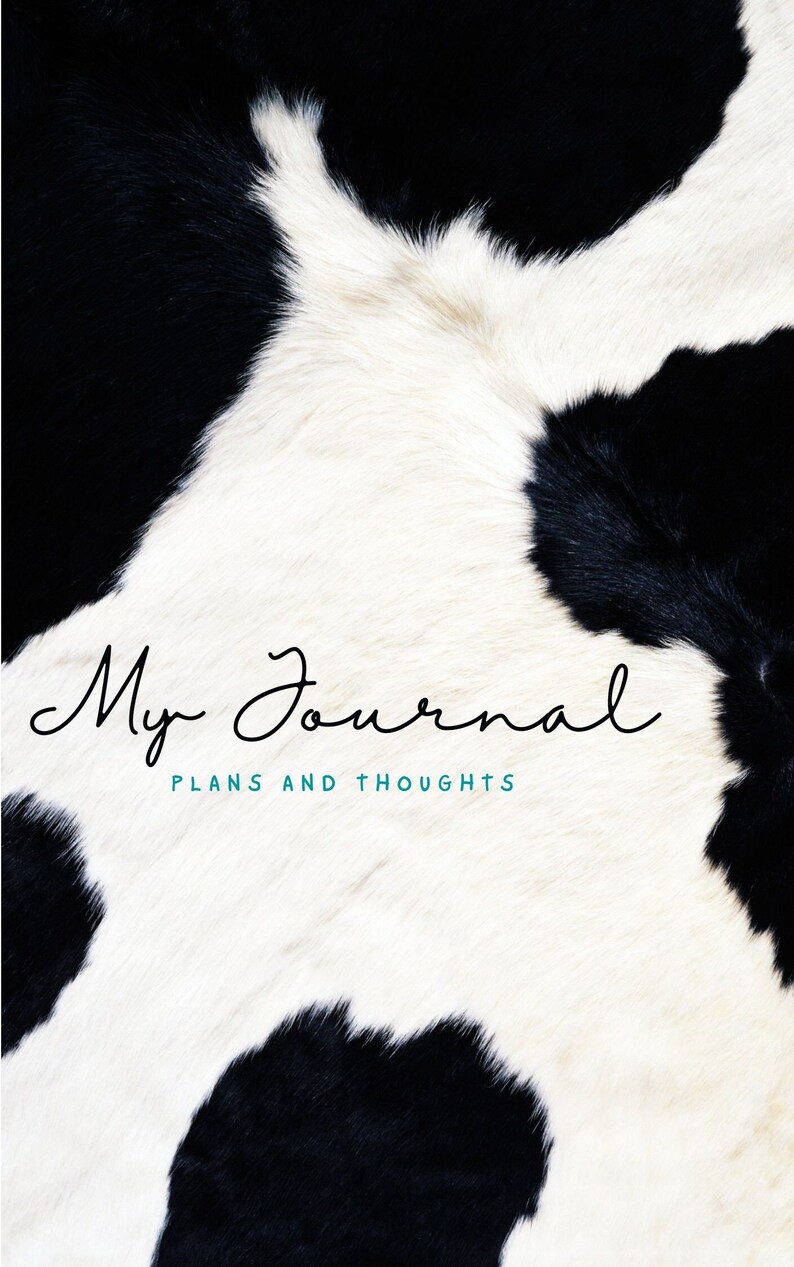Cow Print Journal - Etsy