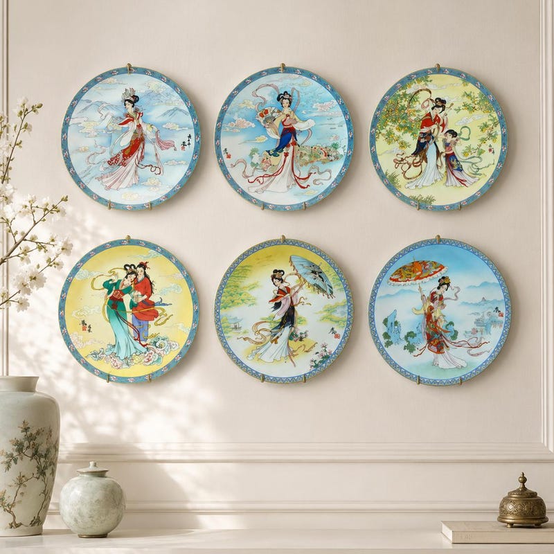Vintage Asian Lady Plate - Etsy