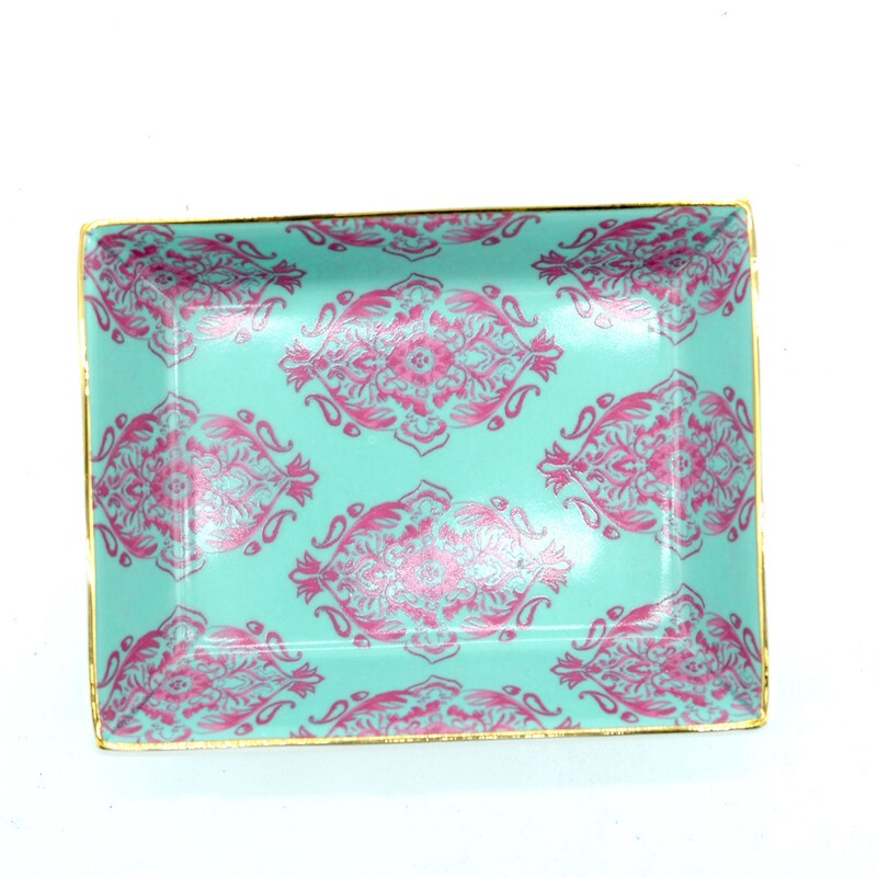 Pink and Teal Trinkets - Etsy