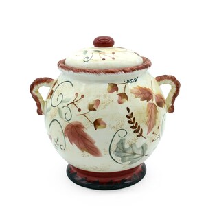 Ceramic Cookie Jars Canister Set, Fall Farmhouse Kitchen, Casual ...