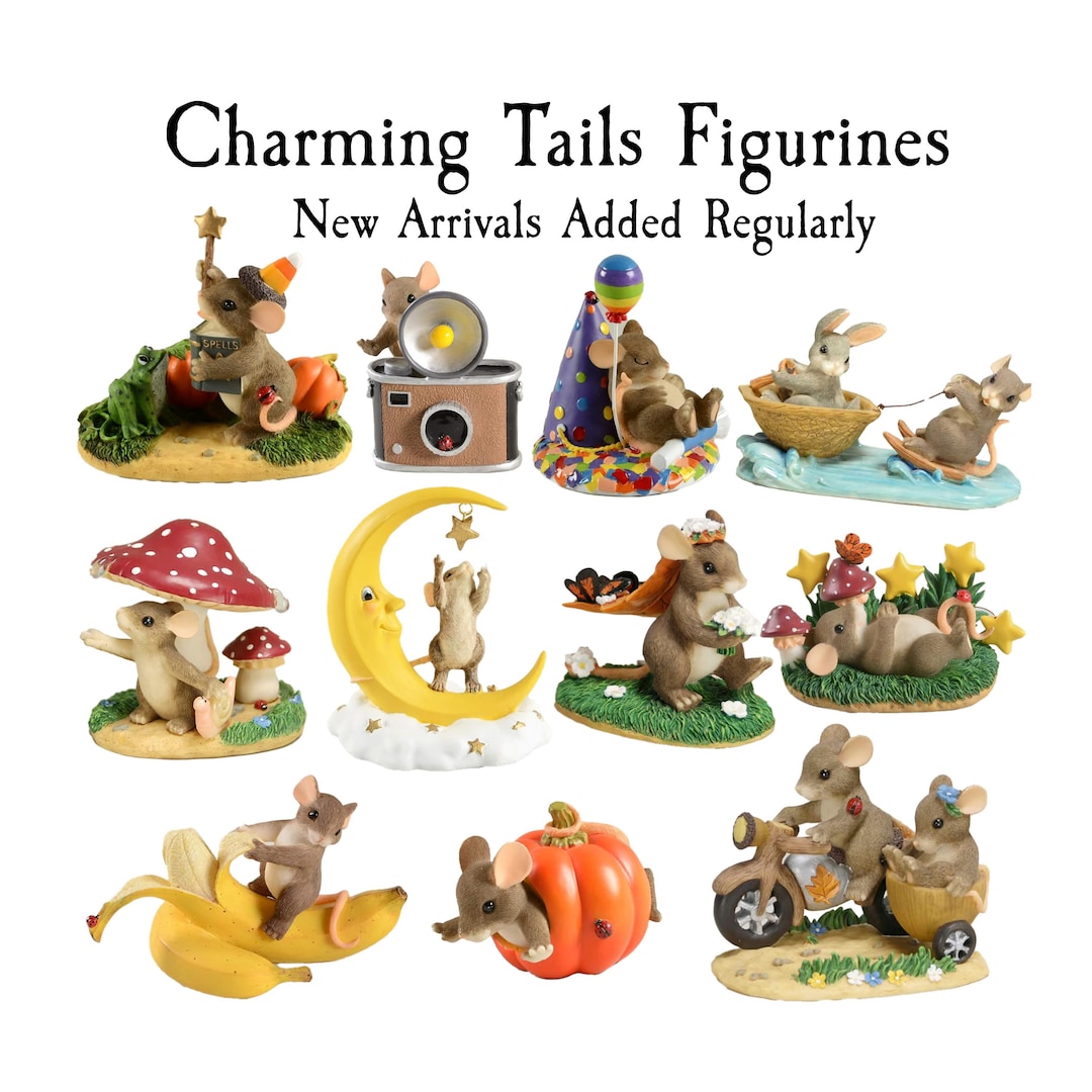 Charming Tails Figurines by Dean Griff, Cottagecore Mice Statues, Cute ...