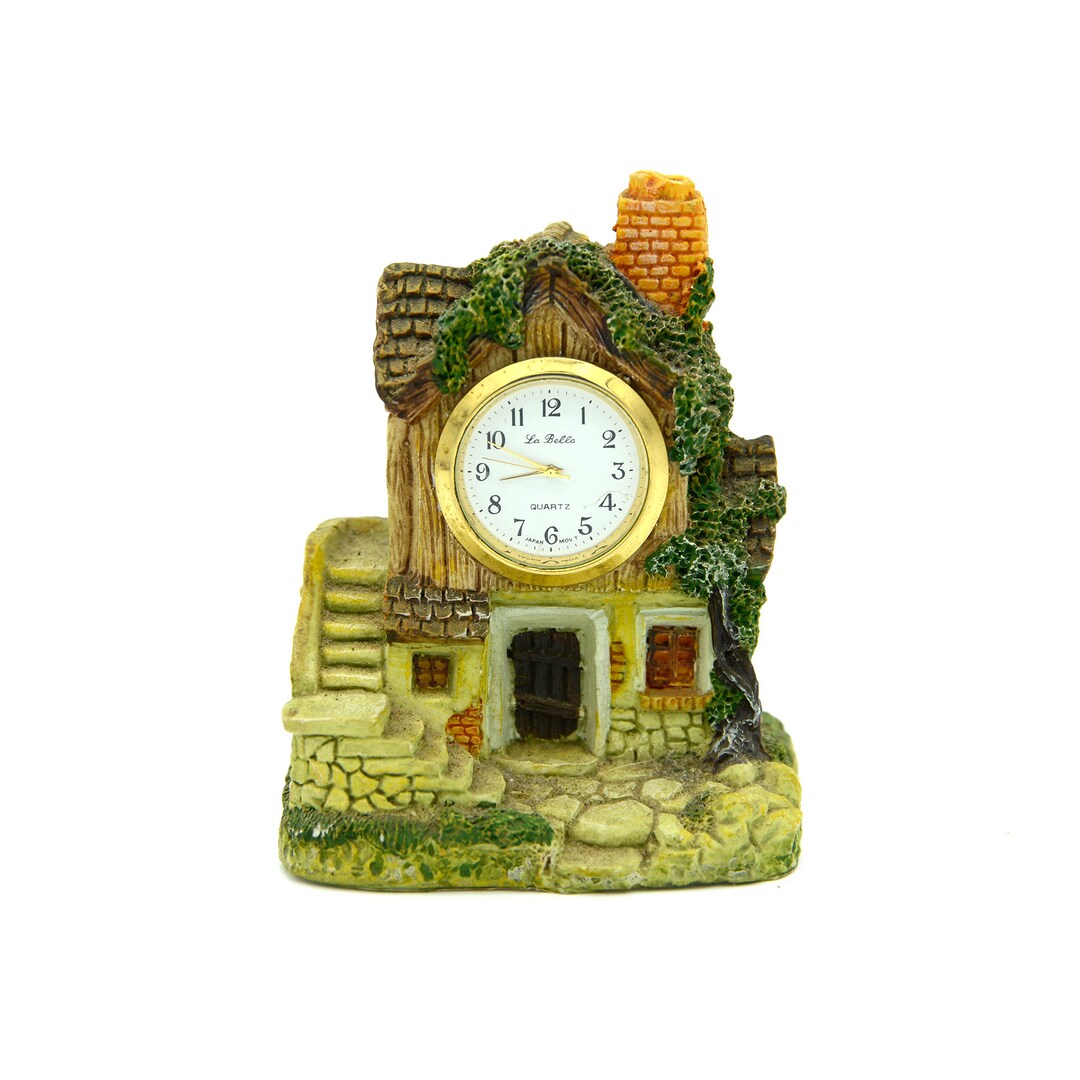 Miniature Cottage Clock, La Bella, Vintage Tudor House, English Country ...