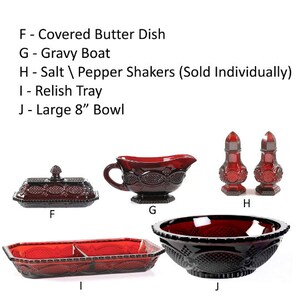 Vintage Avon Cape Cod Ruby Red Glassware, Collectible Dinnerware ...