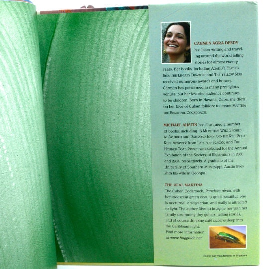 Martina the Beautiful Cockroach Children's Book With Dust - Etsy