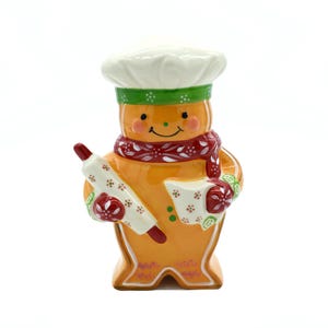 Ceramic Gingerbread Chef Figurine Knick Knack Statue | Christmas ...