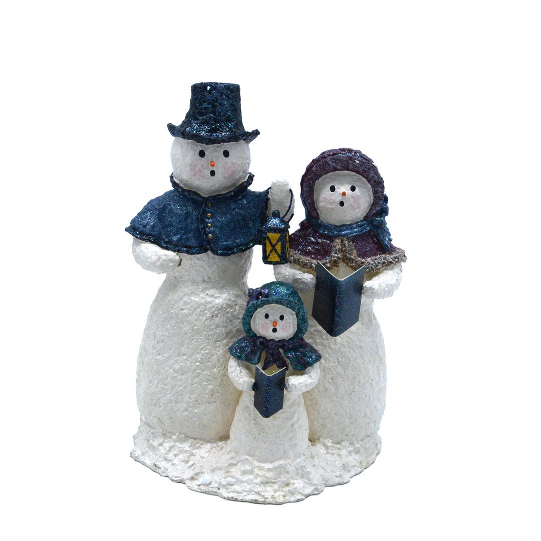 Vintage Enesco Snowsnickle Caroling Snowman Figurine, Limited Edition ...