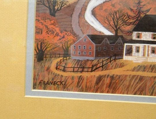 Vintage Franeck village Blacksmith Framed Art Print Americana ...