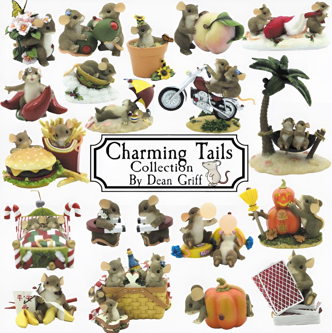 Charming Tails Figurines by Dean Griff, Cottagecore Mice Statues, Cute ...