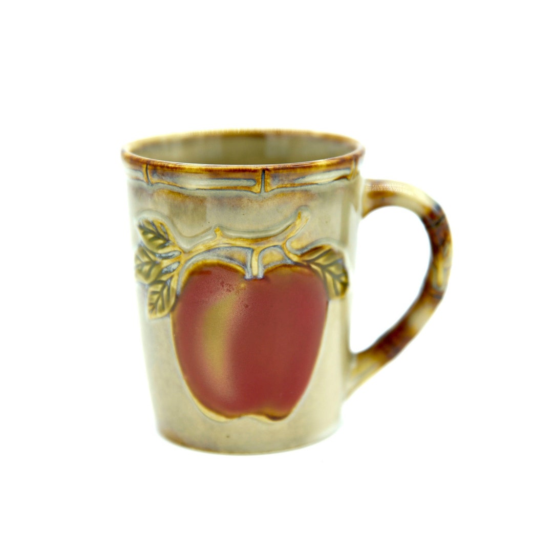 Vintage Aesthetic Ceramic Apple Coffee Mug | Country Farmhouse Home ...