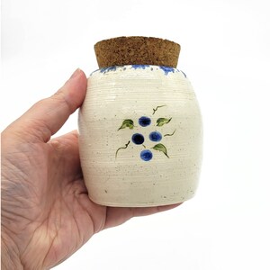 Kenwood Pottery Blueberry Canister, Small Maine Pottery Jar With Cork ...