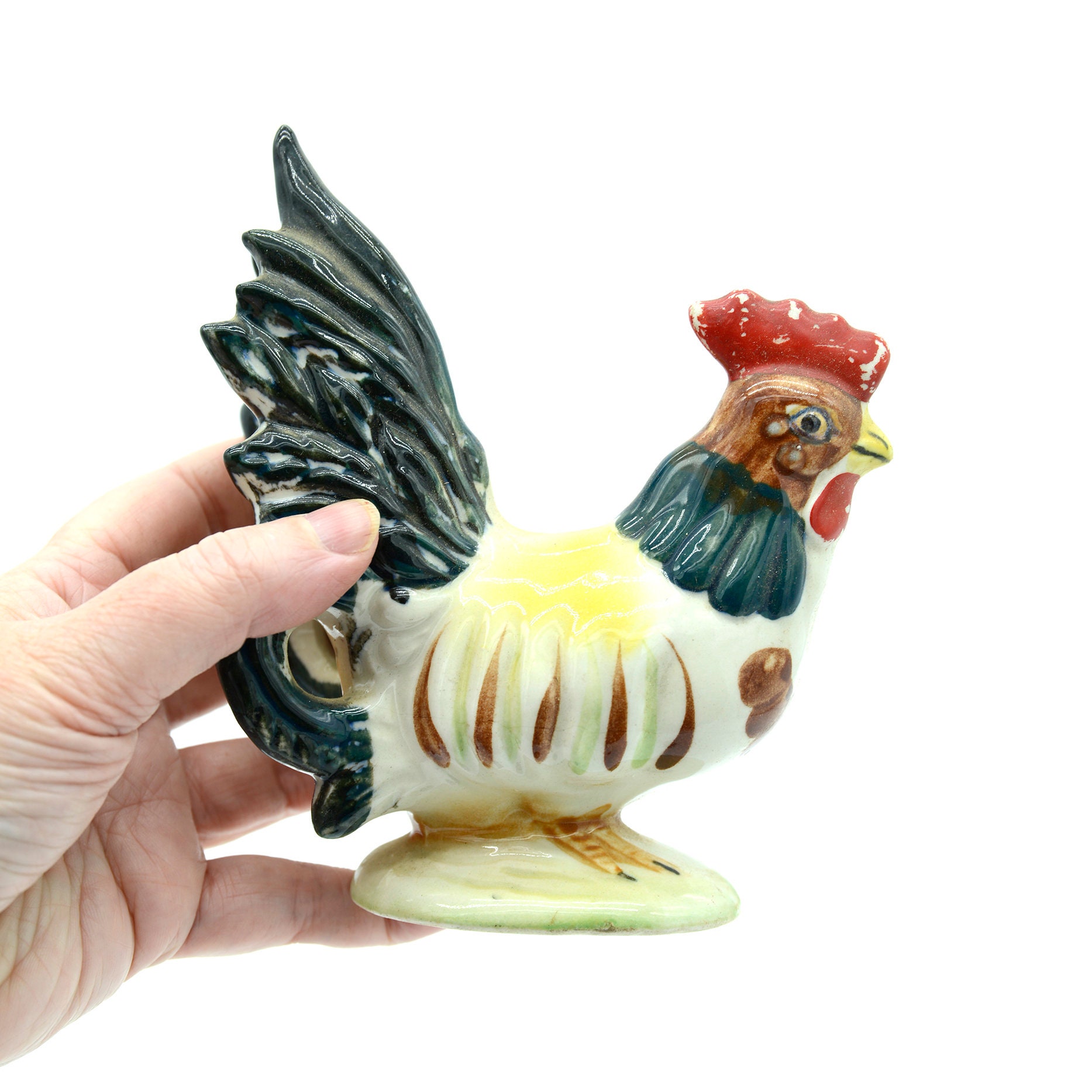 Vintage Ceramic Rooster Chicken Hen Figurine Made in Japan - Etsy