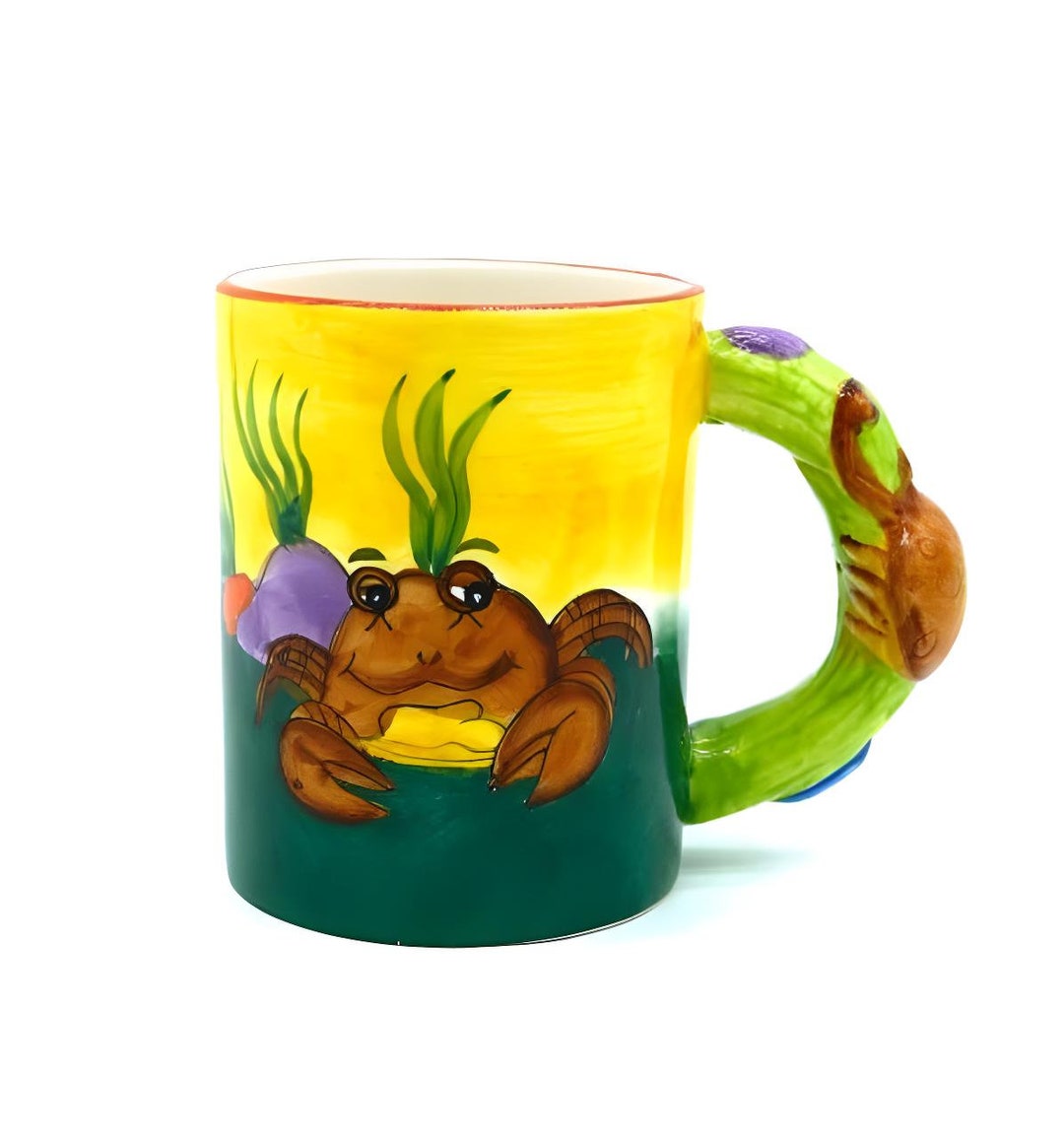Unique Crazy Fun Crab Coffee Mug | Funny Crustacean Gift | Beachy Home ...