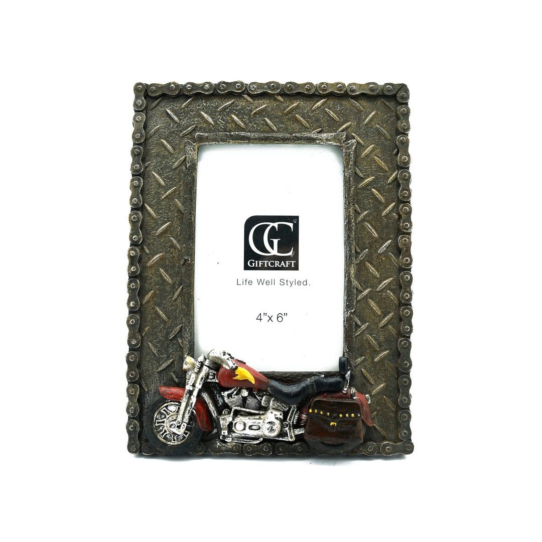 Ceramic Picture Frame Motorcycle | Photo Frame | Diamond Plate Metal ...