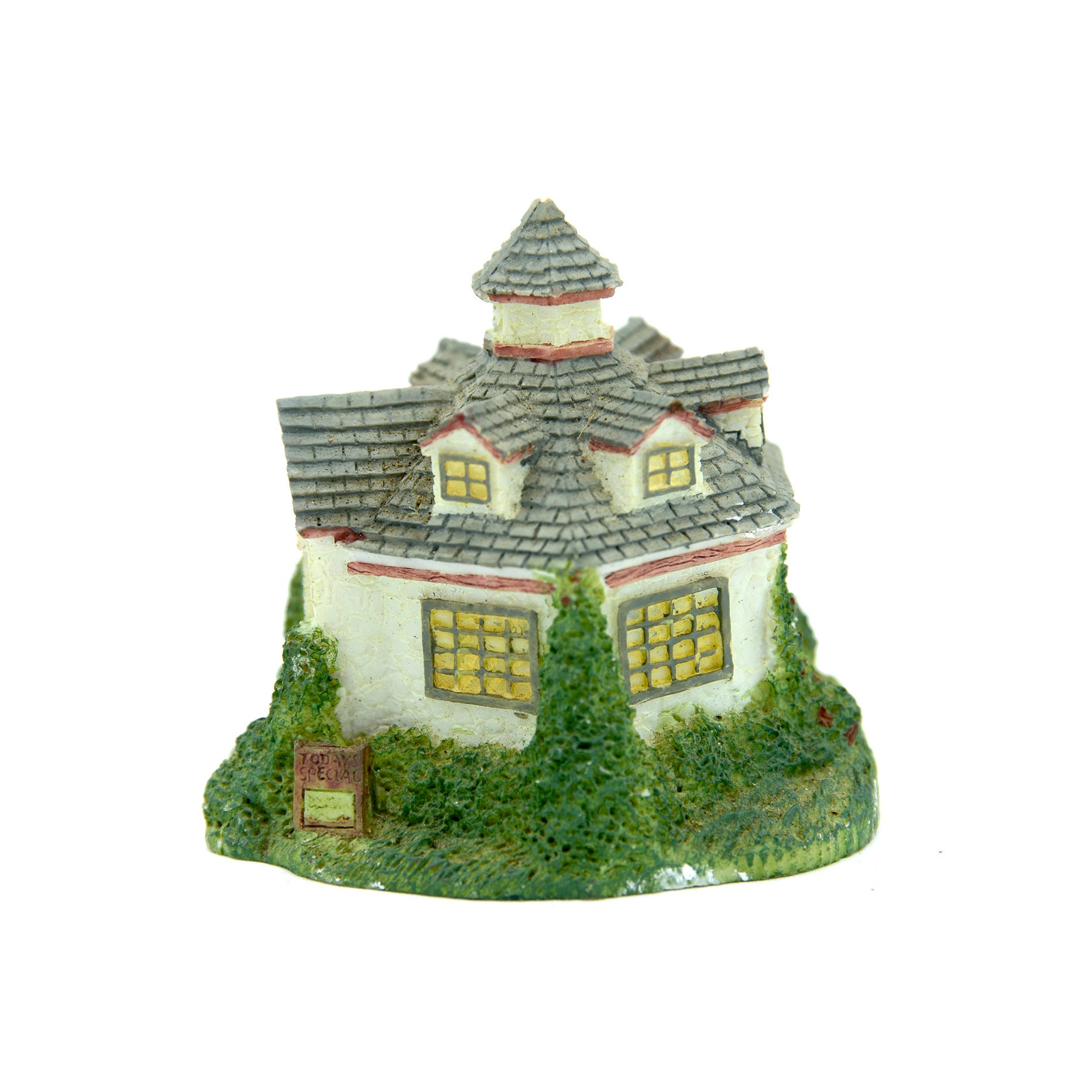 Miniature Tea Room Figurine, Octagon Village House, Cottagecore Fairy ...