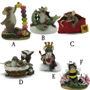 Charming Tails Figurines by Dean Griff, Cottagecore Mice Statues, Cute ...