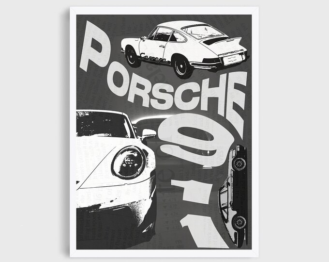 Vintage Porsche 930 Widebody Poster | Classic Sports Car Art Print ...