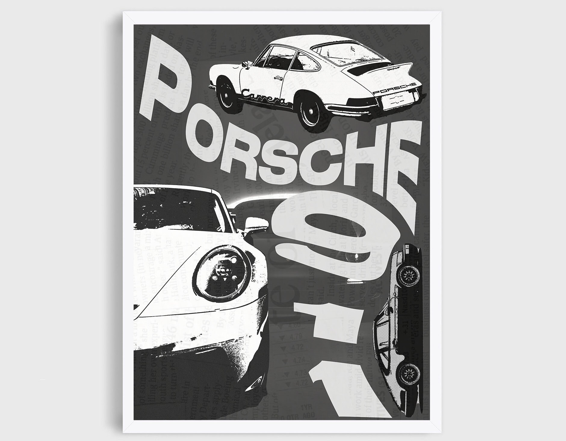Vintage Porsche 911 Car Poster - Retro Racing Dream | Classic Car Art ...