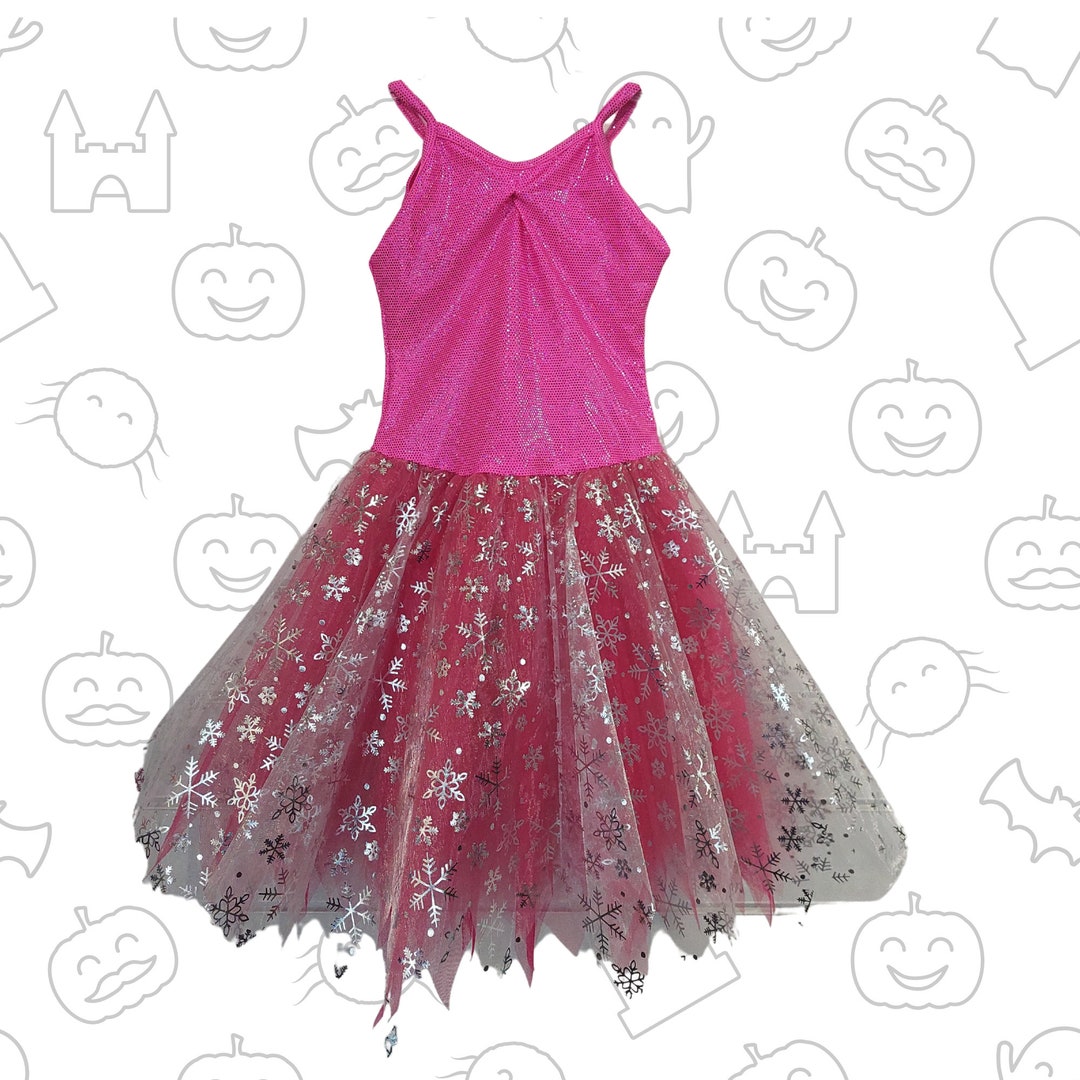 Pink Pixie Fairy Sparkle Snowflake Fancy Tutu Leotard Dress - Etsy