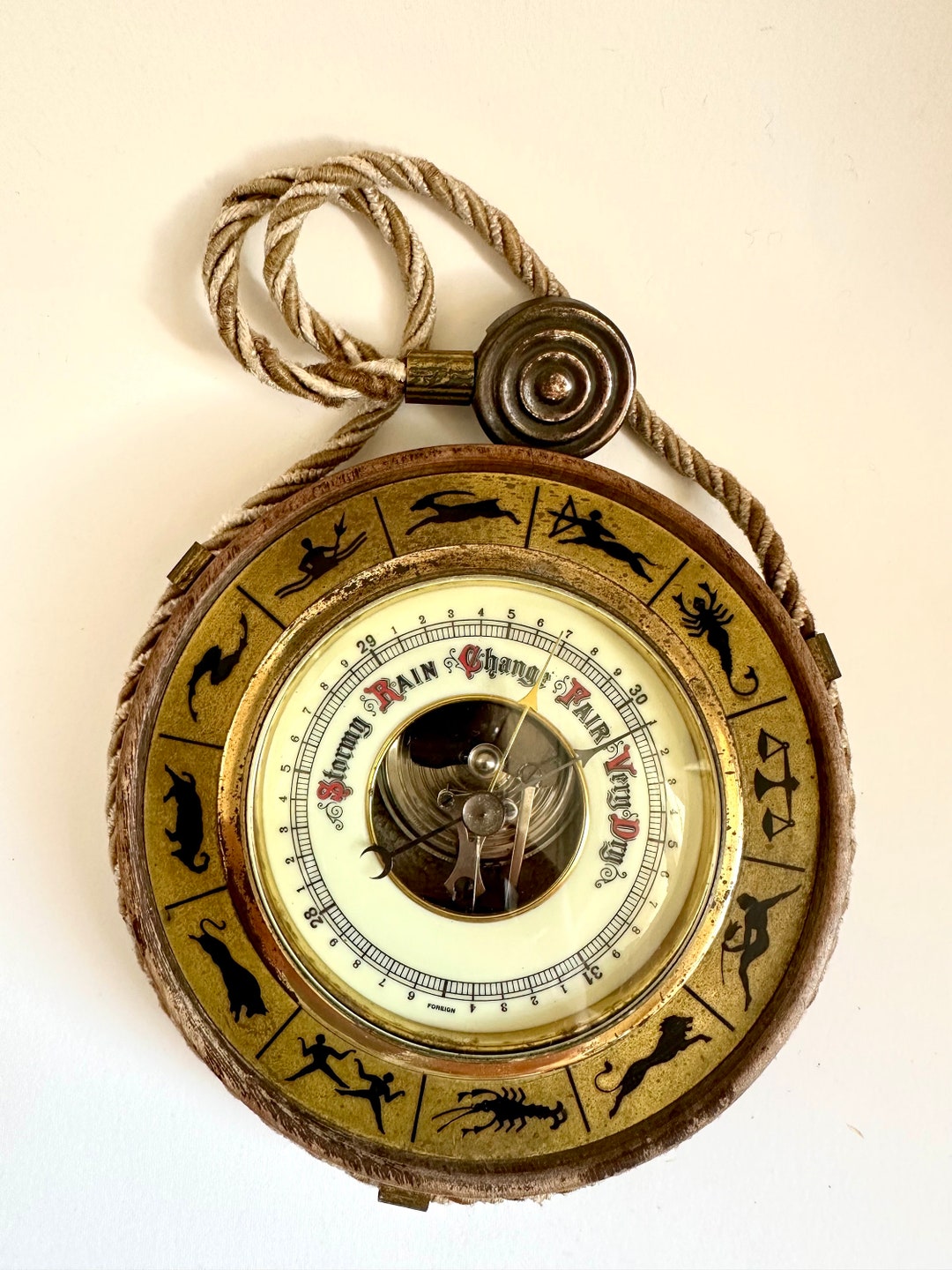 Vintage Barometer. Barometer of the Company Fisher Signs Zodiac. - Etsy