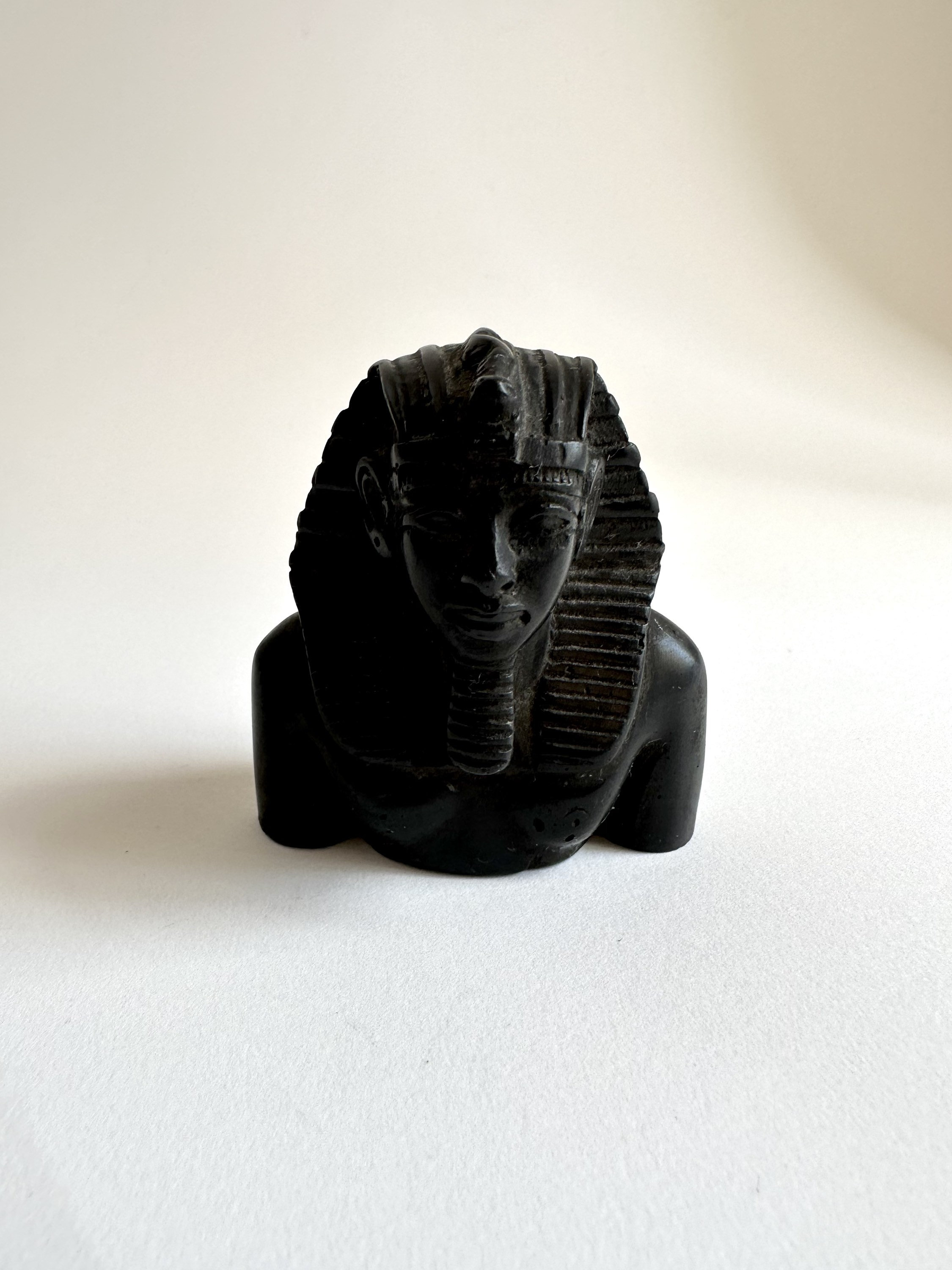 Vintage Small Black Resin Egyptian Pharaoh Bust Statue/figurine - Etsy