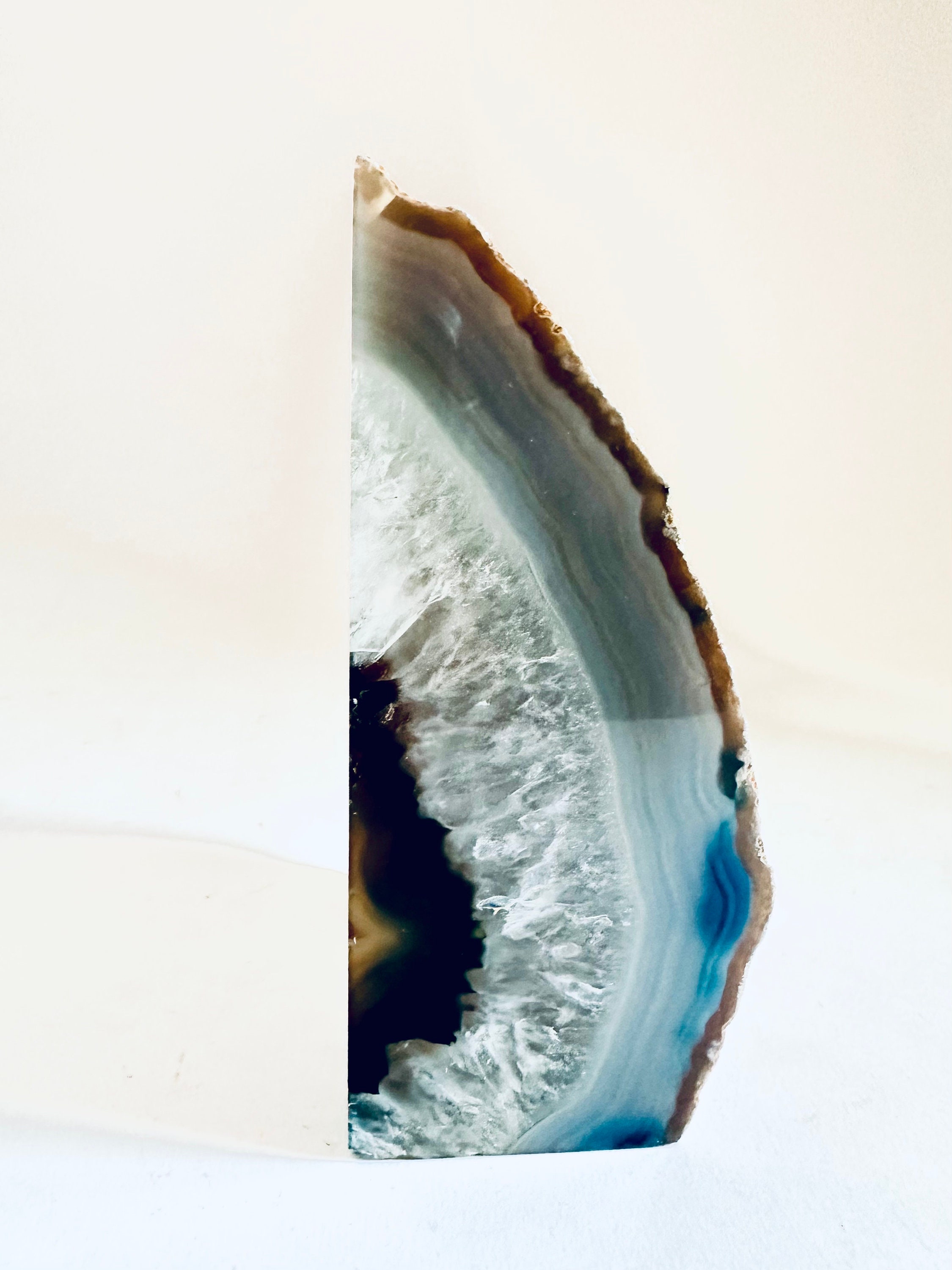 Blue Agate Geode Stone Mineral 1kg - Etsy