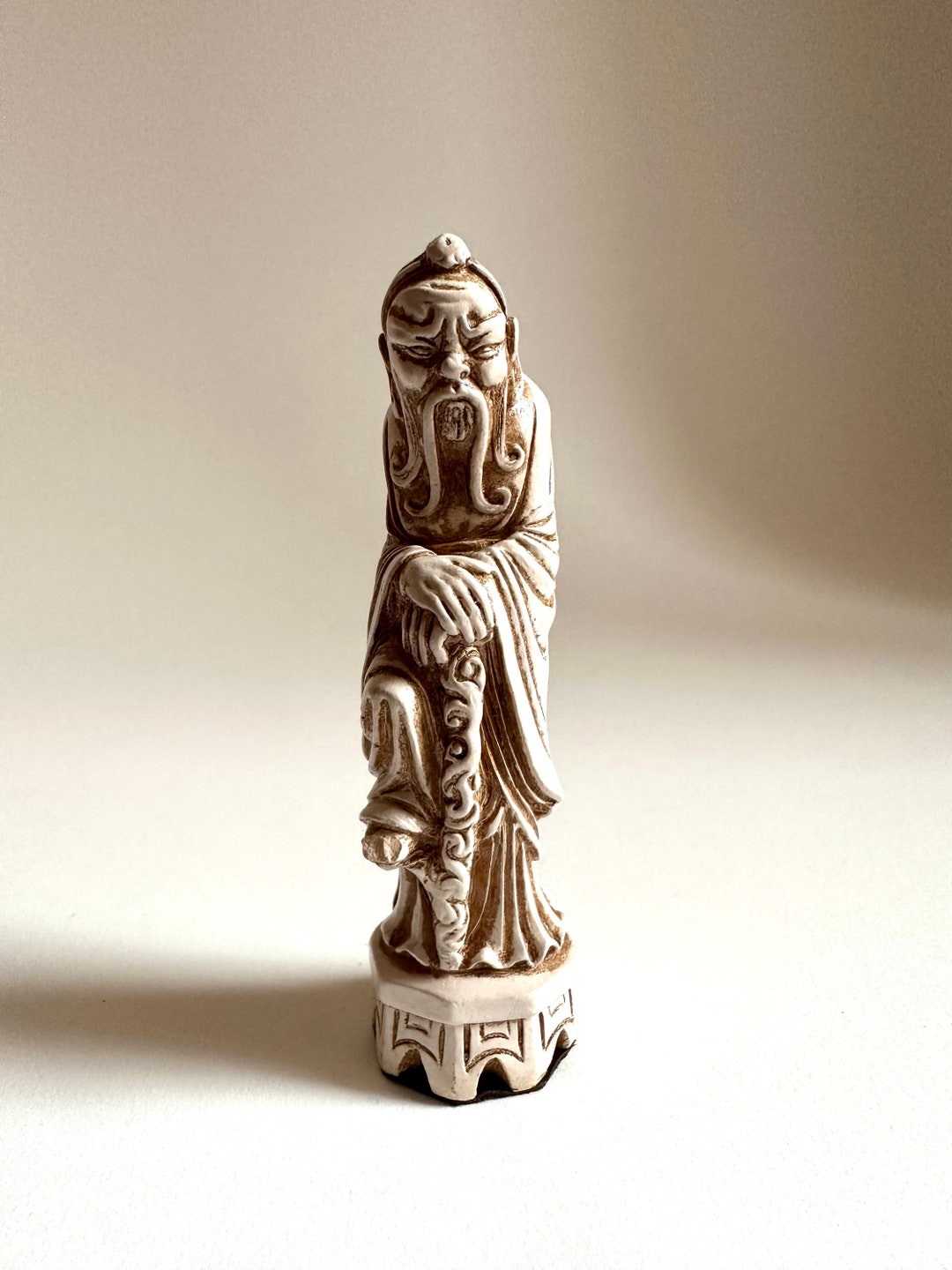 Vintage Chinese Sage Resin Statue, Figure, Gaming Piece. - Etsy