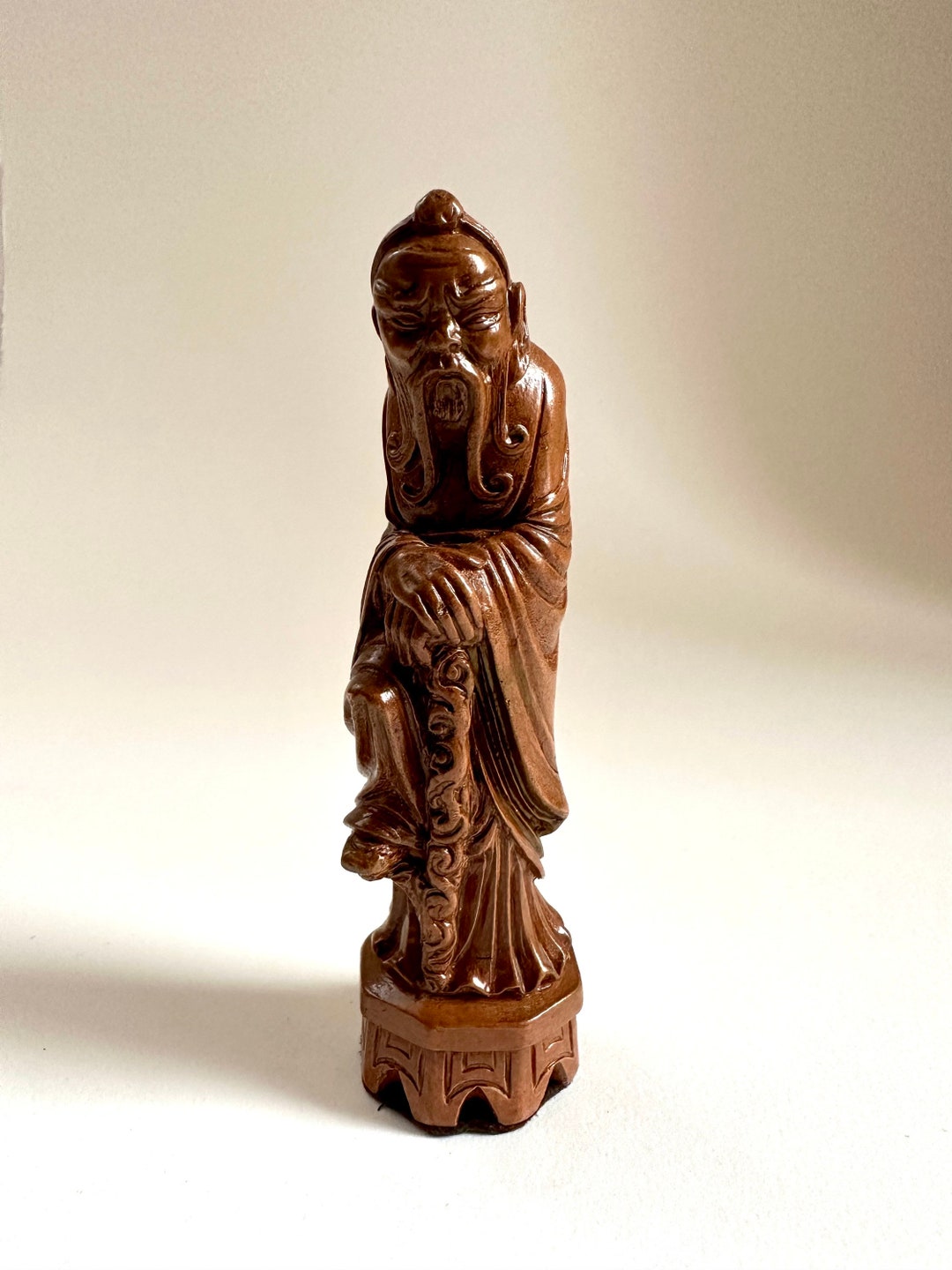 Vintage Chinese Sage Resin Statue, Figure, Gaming Piece. - Etsy