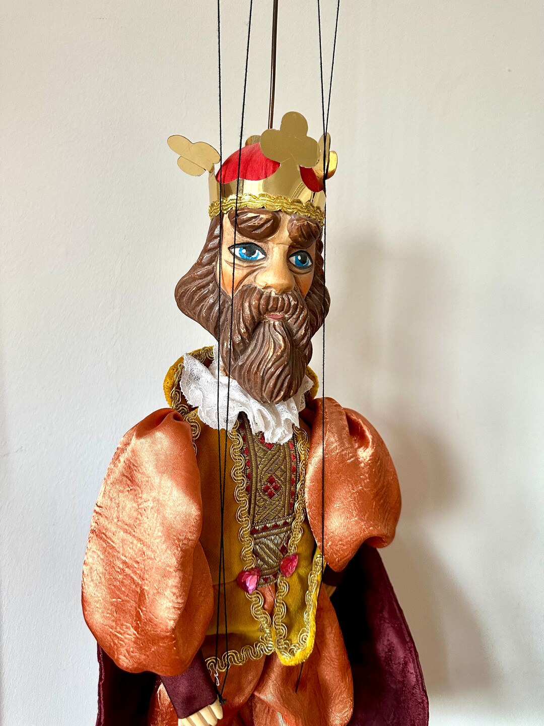 Vintage Marionette Custom Work Handmade Carved From Wood. 52cm H - Etsy